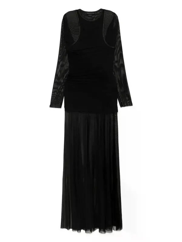 FEDERICO CINA Sheer Layered Dress - Black