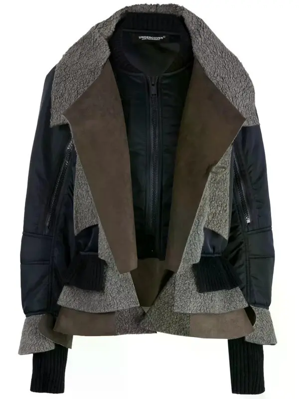 Undercover Patchwork Zip-up Bomber Jacket - Blue