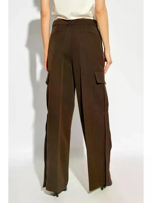 Burberry Pleat-detail Wool Cargo Trousers