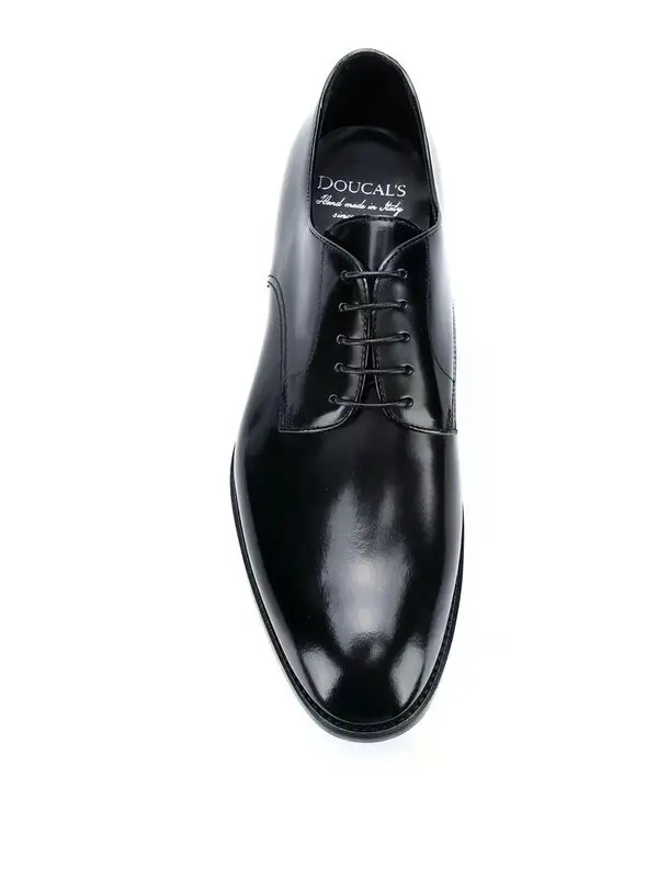DOUCAL'S Leather Derby Shoes - Black