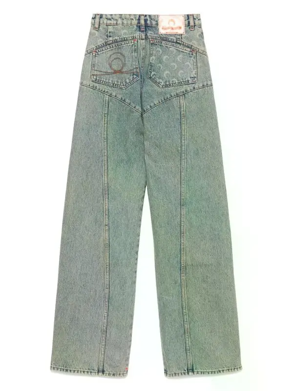 MARINE SERRE Moon Laser Flared Jeans
