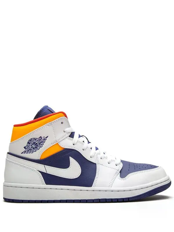 JORDAN Air 1 Mid Royal/laser Orange Sneakers - Blue
