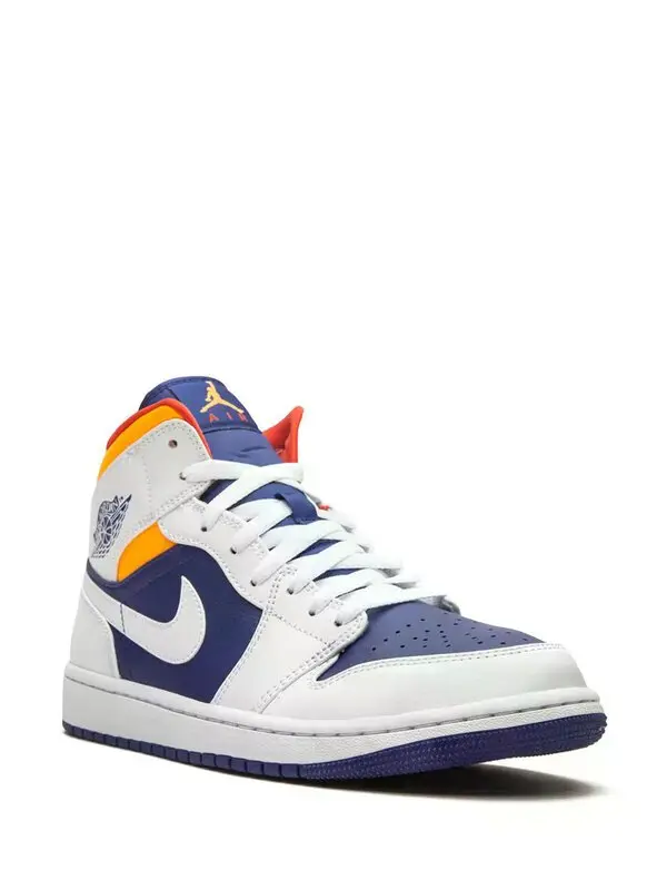 JORDAN Air 1 Mid Royal/laser Orange Sneakers - Blue