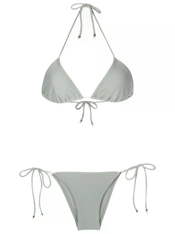 AMIR SLAMA Halterneck Triangle Bikini - Grey