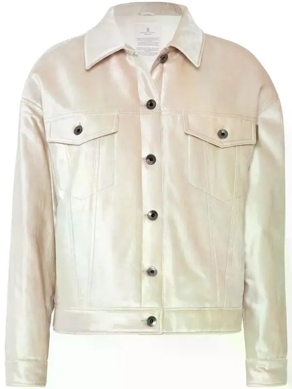 Brunello Cucinelli Padded Pearlescent-finish Jacket - Neutrals