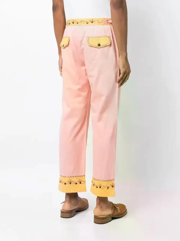 BODE Crystal-embellished Cropped Trousers