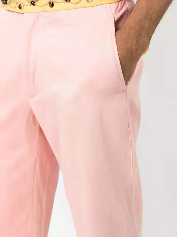 BODE Crystal-embellished Cropped Trousers