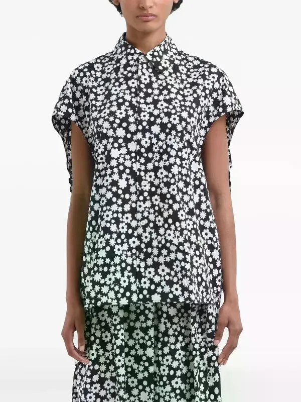 Marni Floral-print Shirt - Black