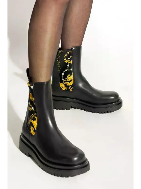 Versace Chain Couture-print Boots