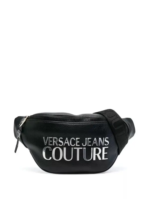 Versace Logo-lettering Belt Bag - Black