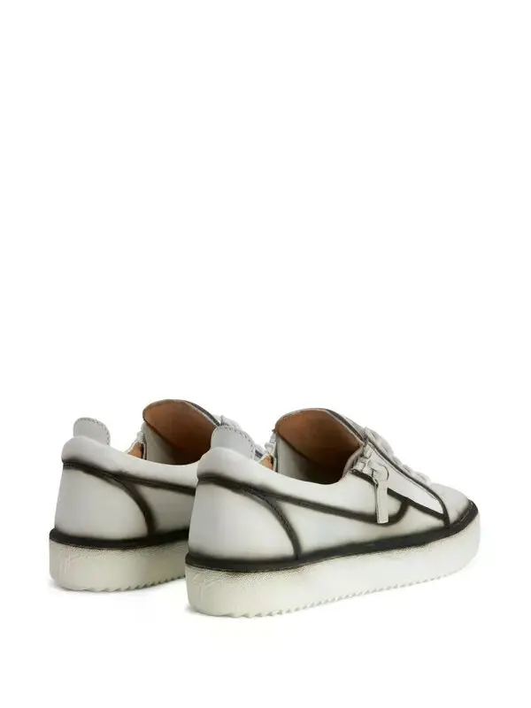 GIUSEPPE ZANOTTI Frankie Low-top Sneakers With Double Zip Detail - White