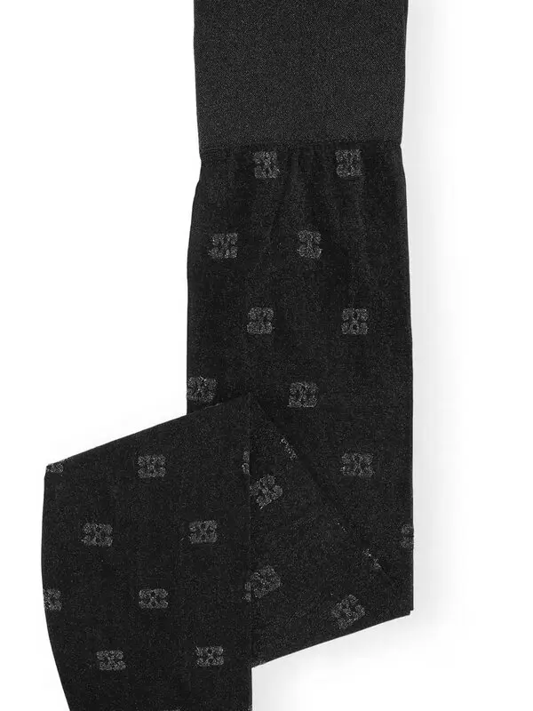 GANNI Embroidered-logo Socks