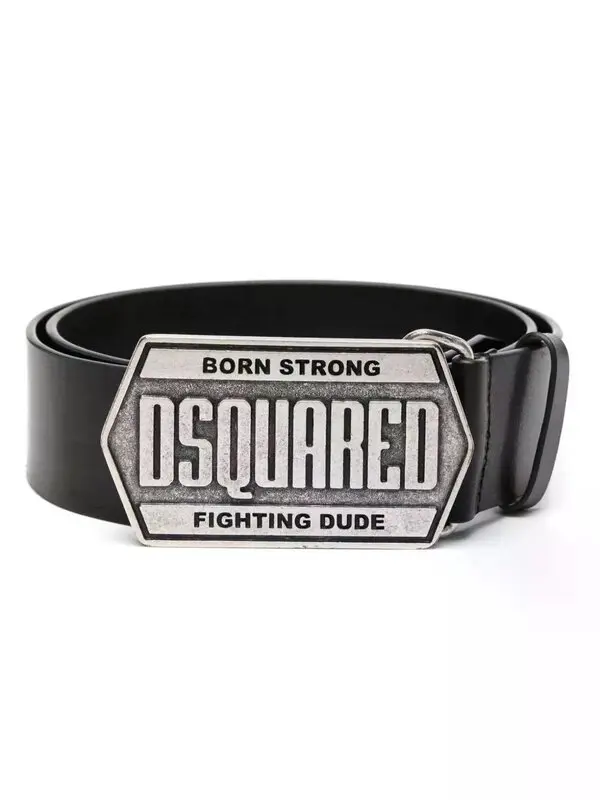 Dsquared2 Logo-plaque Leather Belt