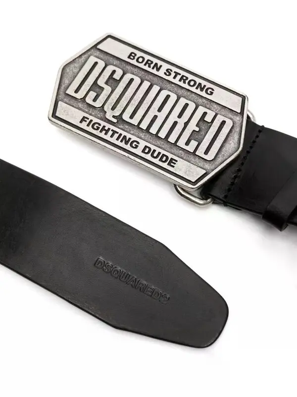 Dsquared2 Logo-plaque Leather Belt