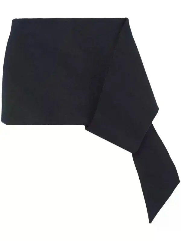 Prada Asymmetric-hem Mini Skirt - Blue