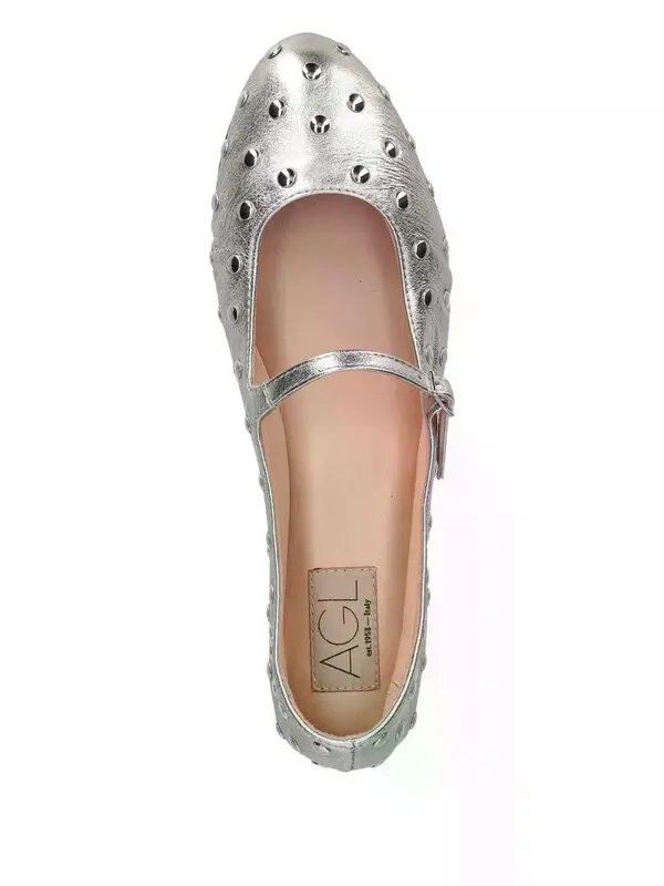 Agl Tone Buckled Ballet Flats