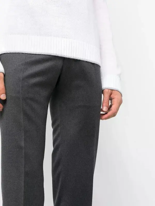 PT TORINO Slim-cut Tailored Trousers - Grey
