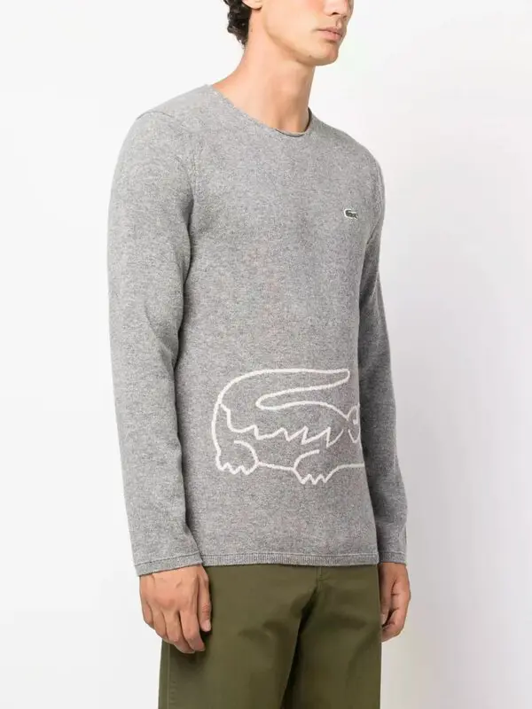 Comme Des Garçons Logo-patch Wool Jumper
