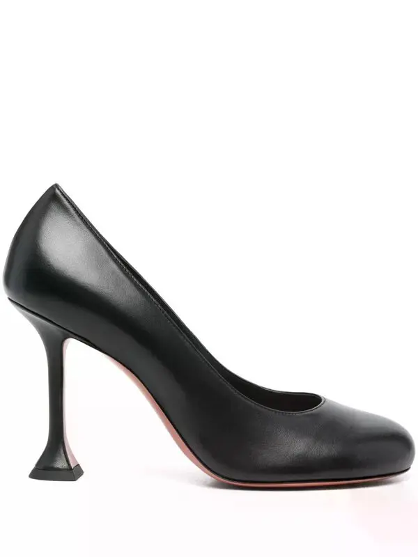 Amina Muaddi 80mm Leather Pumps