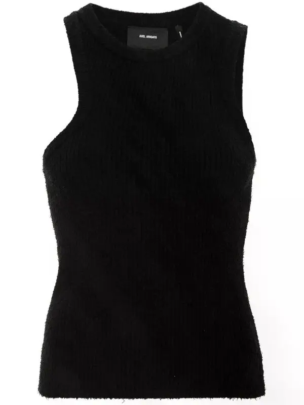 Axel Arigato Ribbed Knit Asymmetric Tank Top