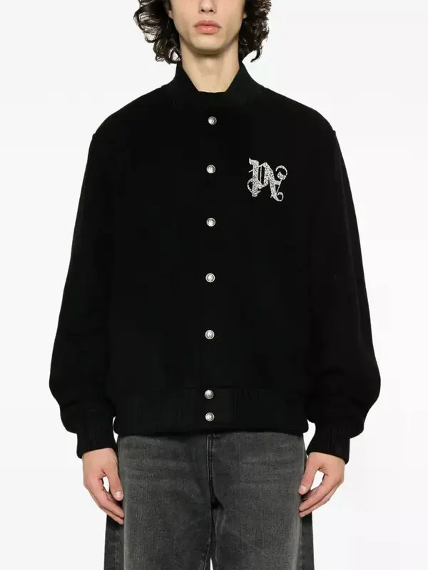 Palm Angels Monogram-embroidered Bomber Jacket