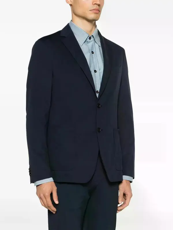 BOSS Notched-lapels Single-breasted Blazer - Blue