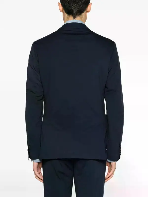 BOSS Notched-lapels Single-breasted Blazer - Blue