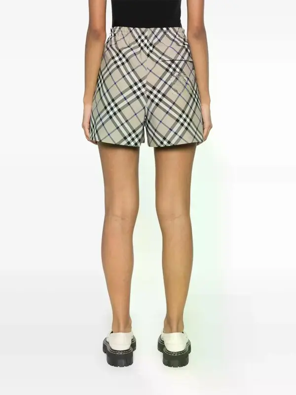 Burberry Equestrian Knight Motif Check Shorts