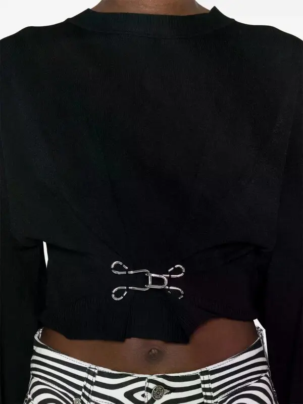 Moschino Hook-detail Cropped Sweatshirt