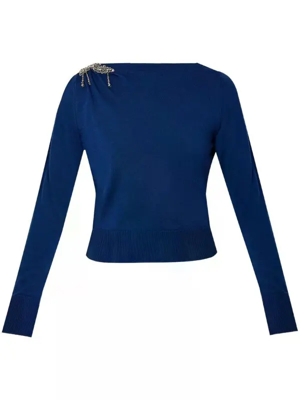 Erdem Cropped Sweater - Blue