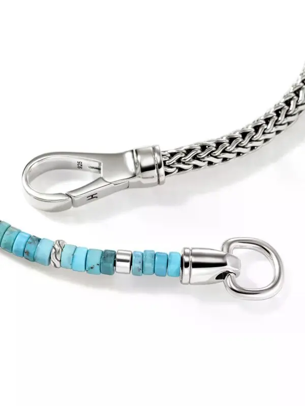 John Hardy Sterling Turquoise Heishi Bead Bracelet