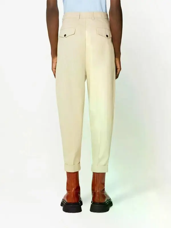 AMI Paris Drop-crotch Cropped Trousers