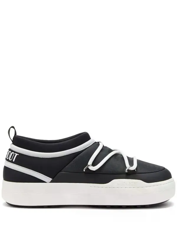 Moon Boot Park Icon Logo-print Sneakers - Black