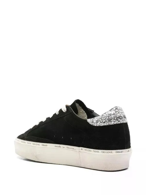 GOLDEN GOOSE Hi Star Suede Sneakers With Glitter Star Detail