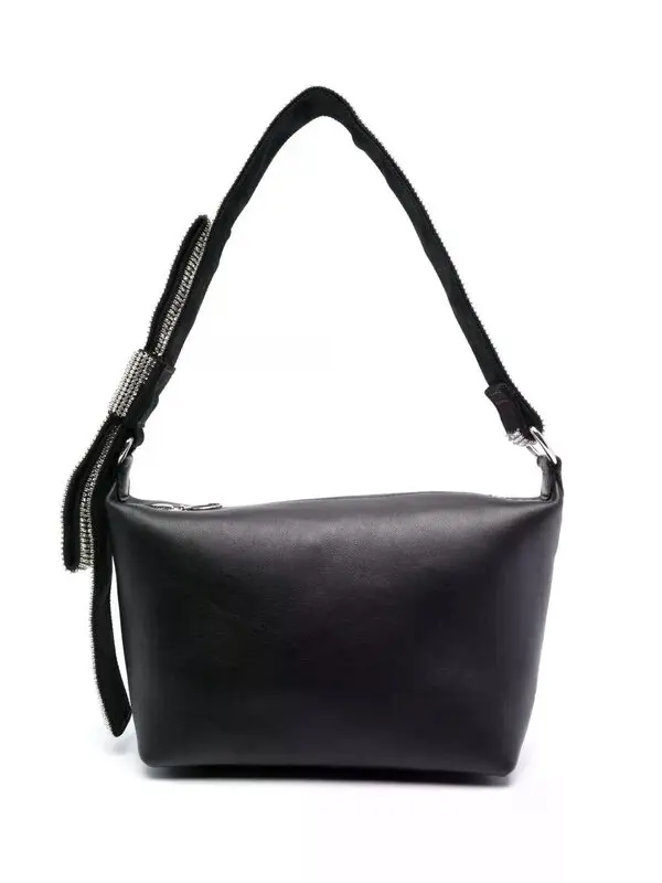 Kara Crystal Bow Leather Shoulder Bag