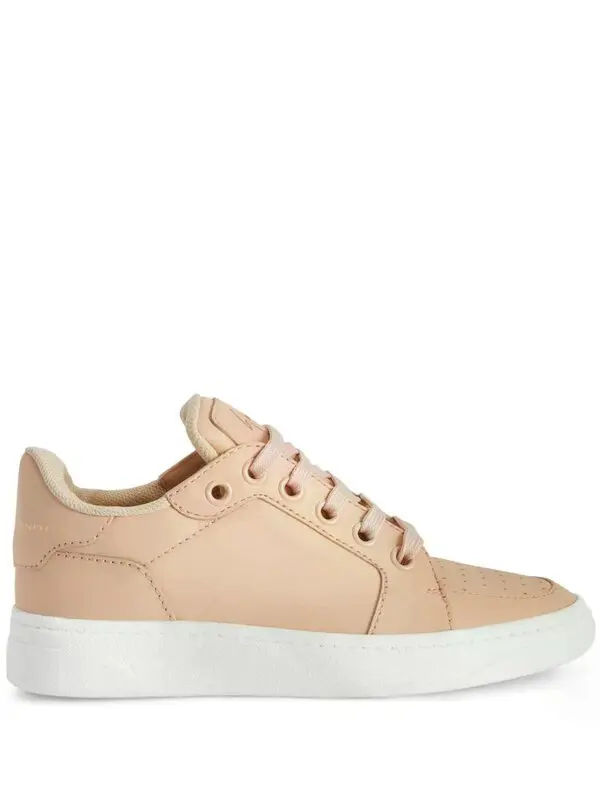 GIUSEPPE ZANOTTI Calf-leather Lace-up Sneakers - Neutrals