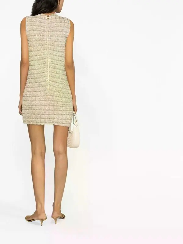 Balmain Sleeveless Tweed Dress