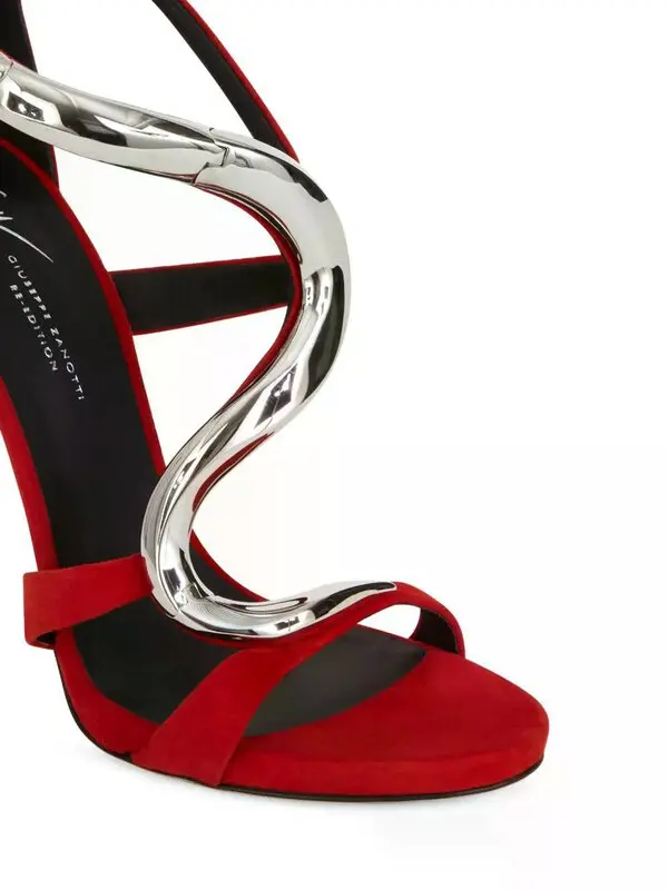GIUSEPPE ZANOTTI Venere 120mm Stiletto Sandals - Red