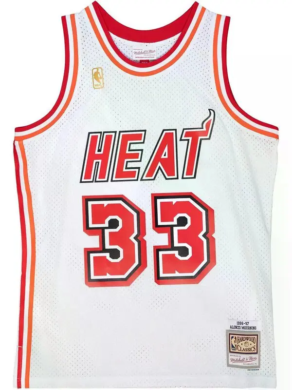 Mitchell & Ness 1996/97 Hardwood Classics Alonzo Mourning Miami Heat Swingman Jersey - White