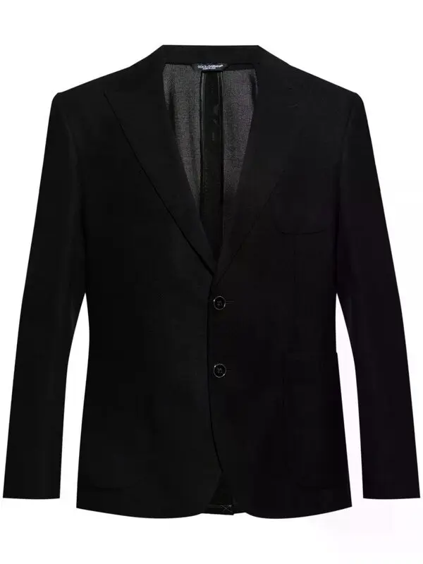 Dolce & Gabbana Wool Single-breasted Blazer - Black