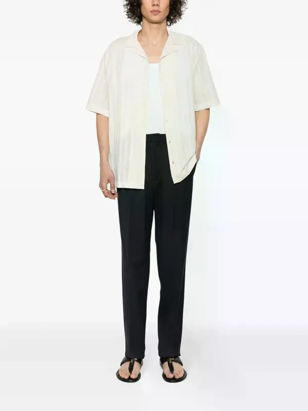Sunspel Embroidered-stripes Cotton Shirt