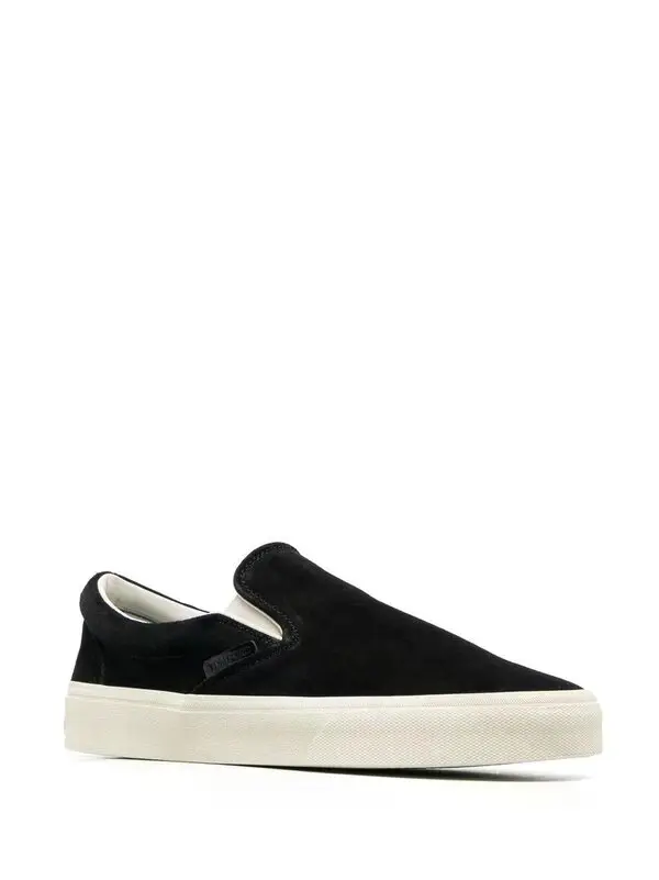 TOM FORD Suede Slip-on Sneakers - Black