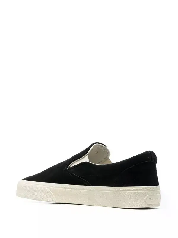 TOM FORD Suede Slip-on Sneakers - Black