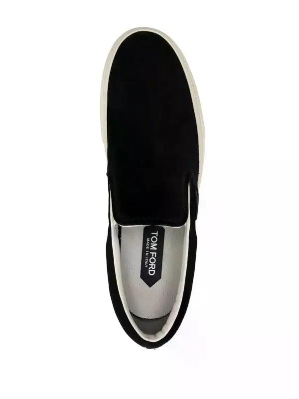 TOM FORD Suede Slip-on Sneakers - Black