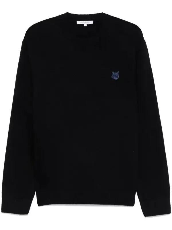 Maison Kitsuné Bold Fox Head-patch Sweater - Blue