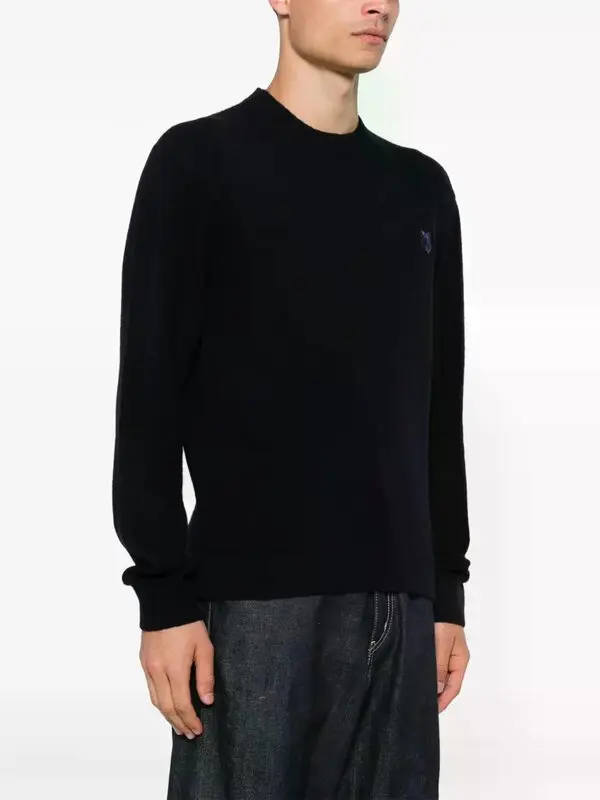 Maison Kitsuné Bold Fox Head-patch Sweater - Blue