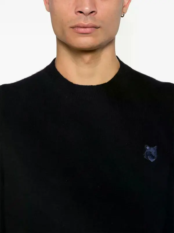 Maison Kitsuné Bold Fox Head-patch Sweater - Blue
