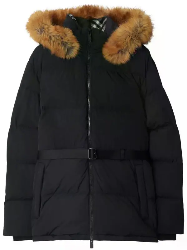 Burberry Shield-appliqué Puffer Coat - Black