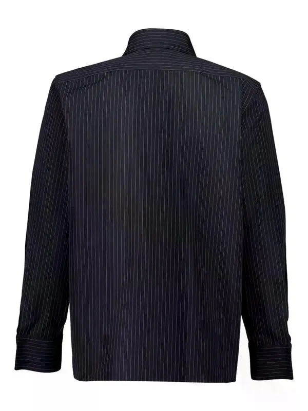 Saint Laurent Cassandre Striped Shirt - Black