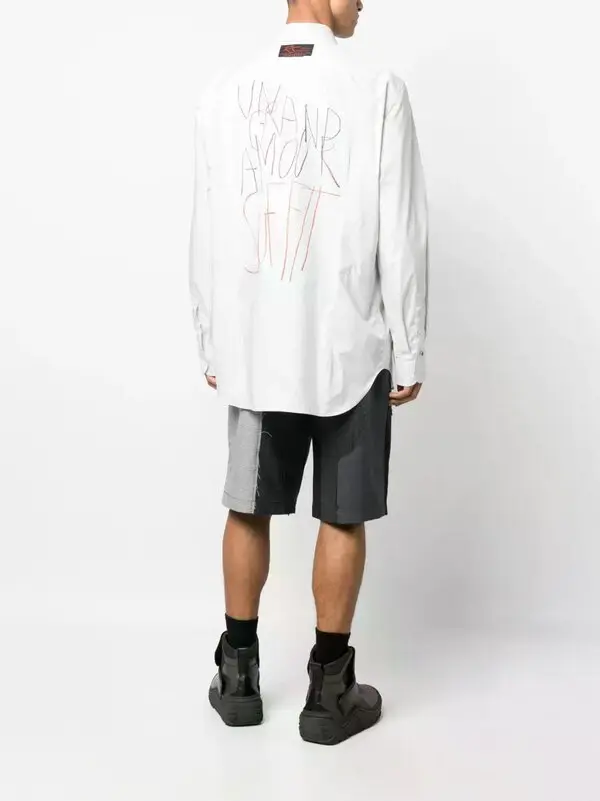 Raf Simons Slogan-print Button-up Shirt